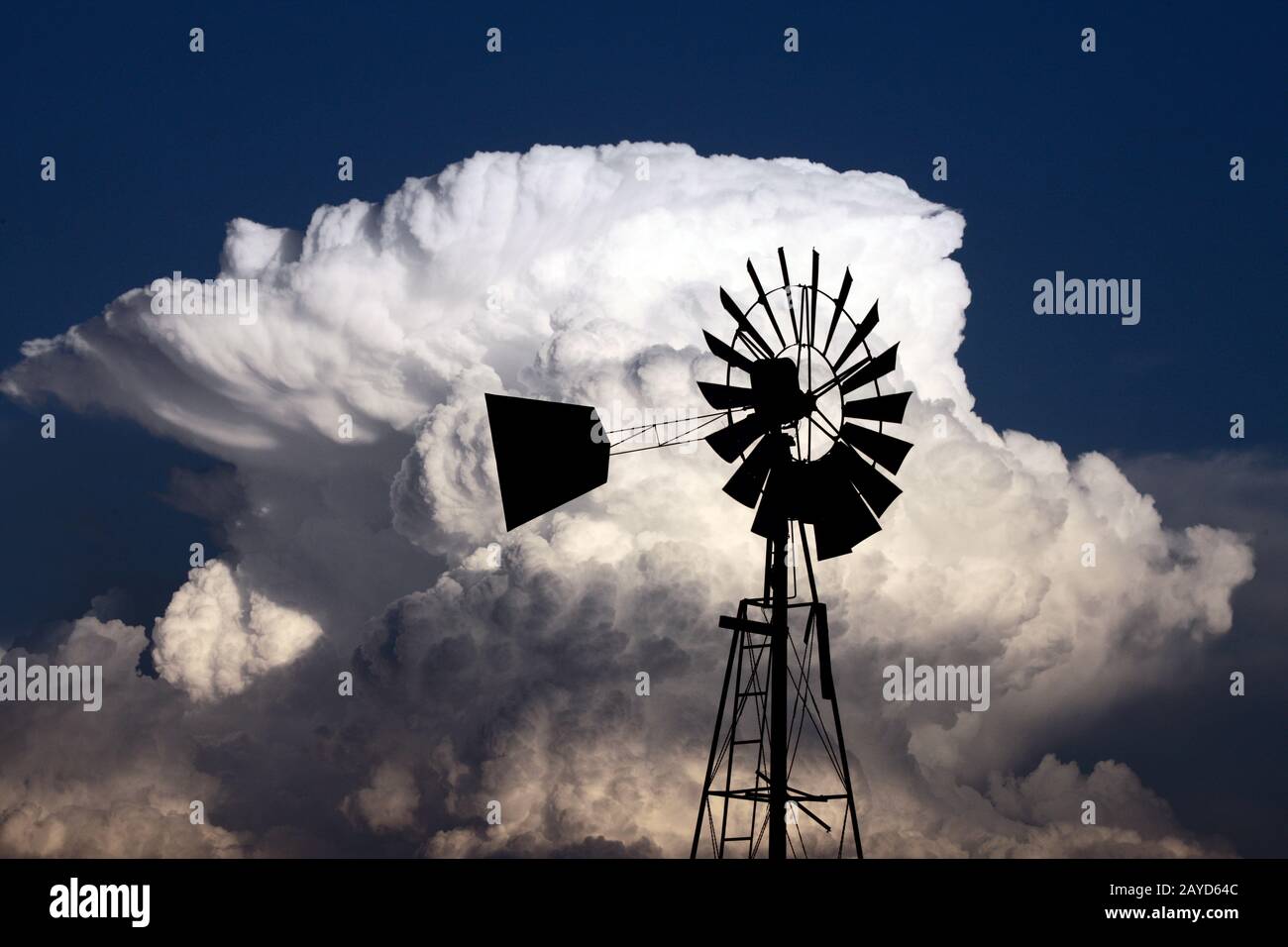 Old Fashioned Wind Mill Stock Photo - Alamy