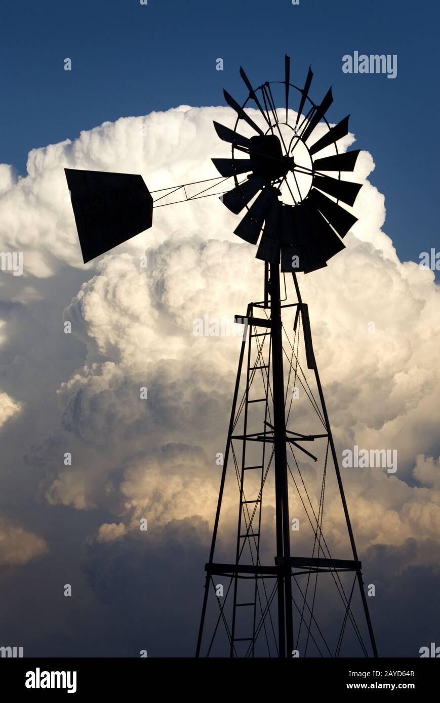 Old Fashioned Wind Mill Stock Photo - Alamy