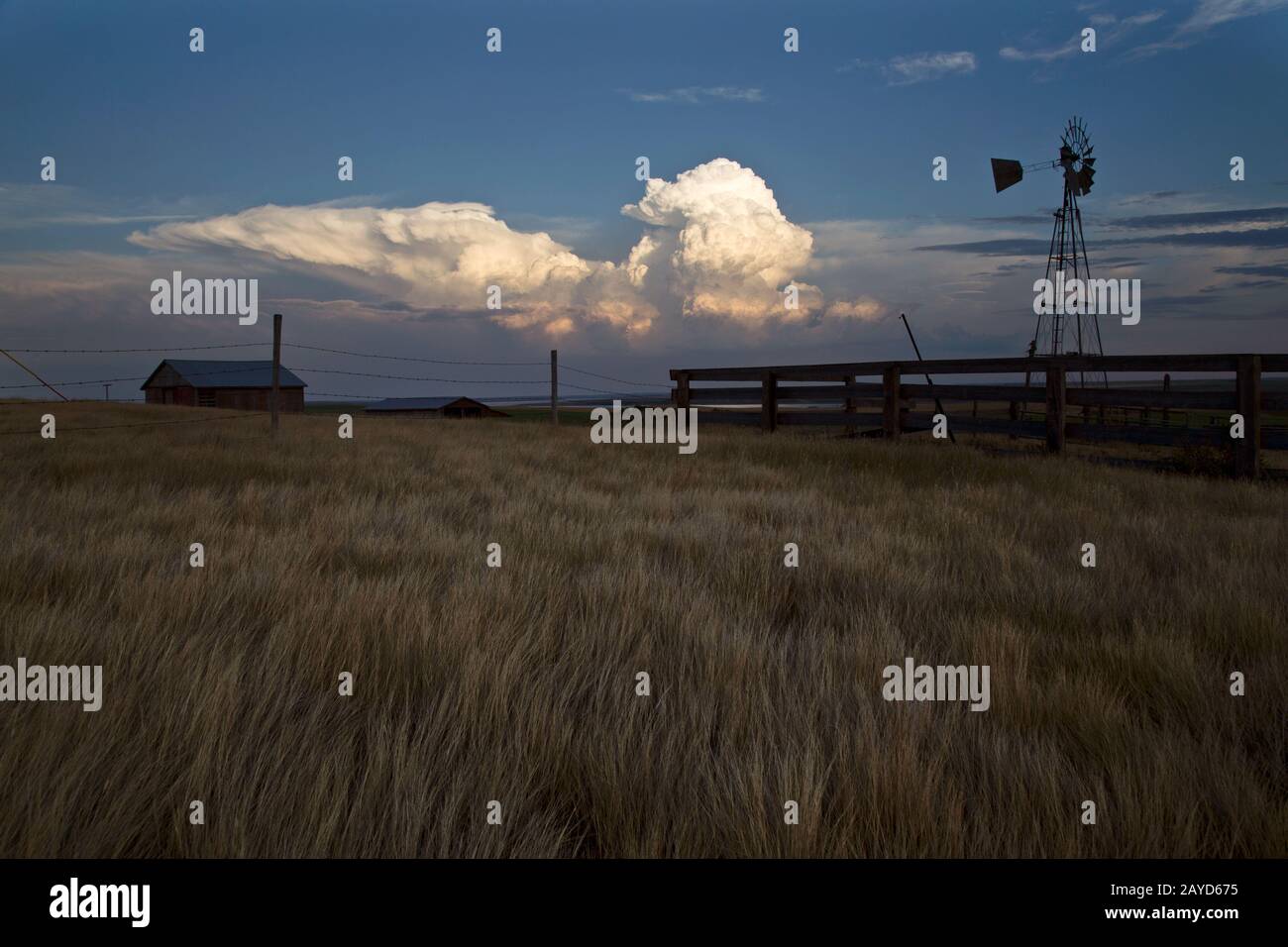 Old Fashioned Wind Mill Stock Photo - Alamy
