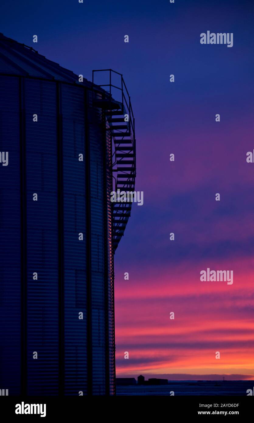 Saskatchewan Prairie Sunset Stock Photo - Alamy