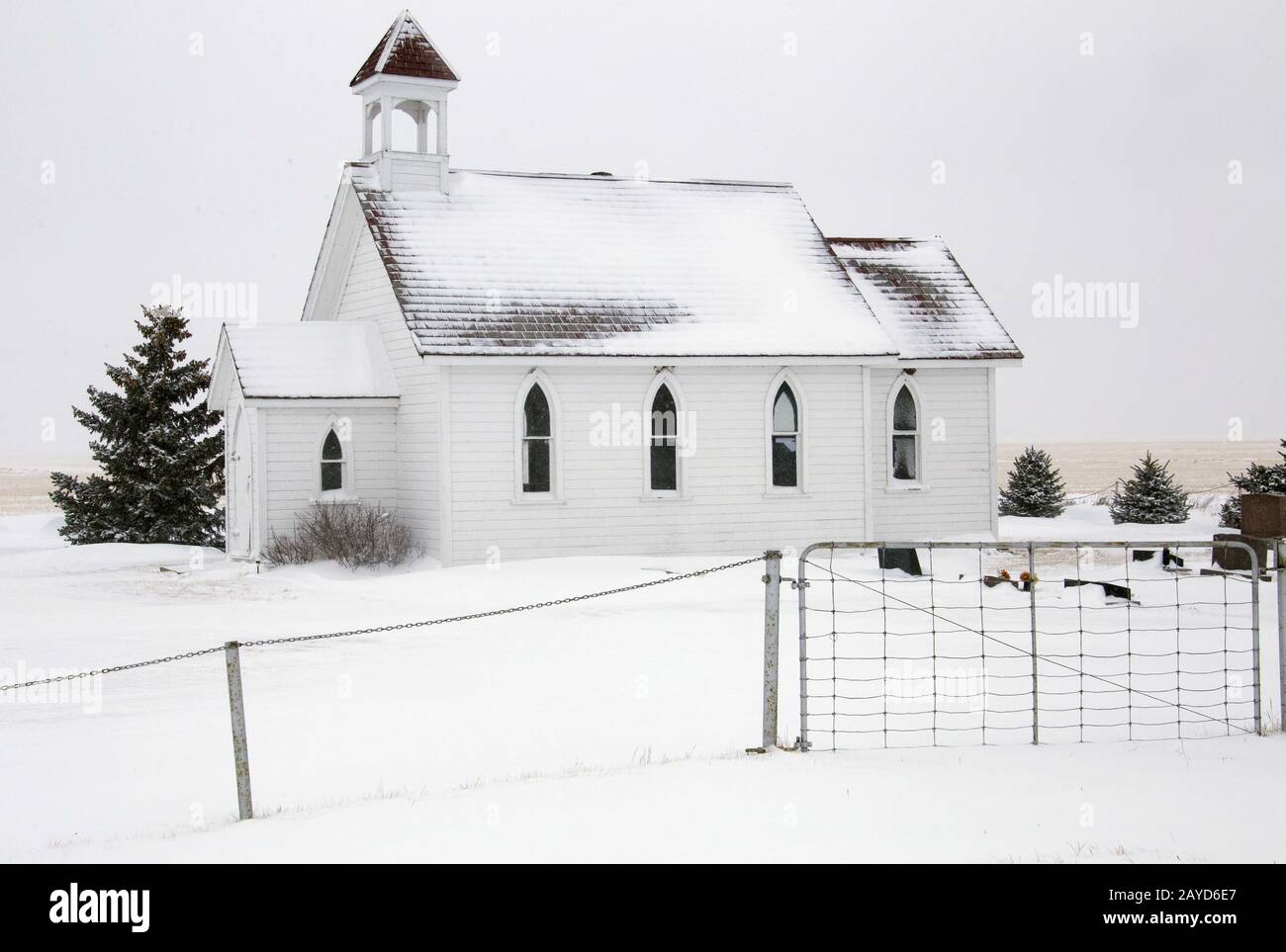 Prairie Winter Scene Stock Photo - Alamy