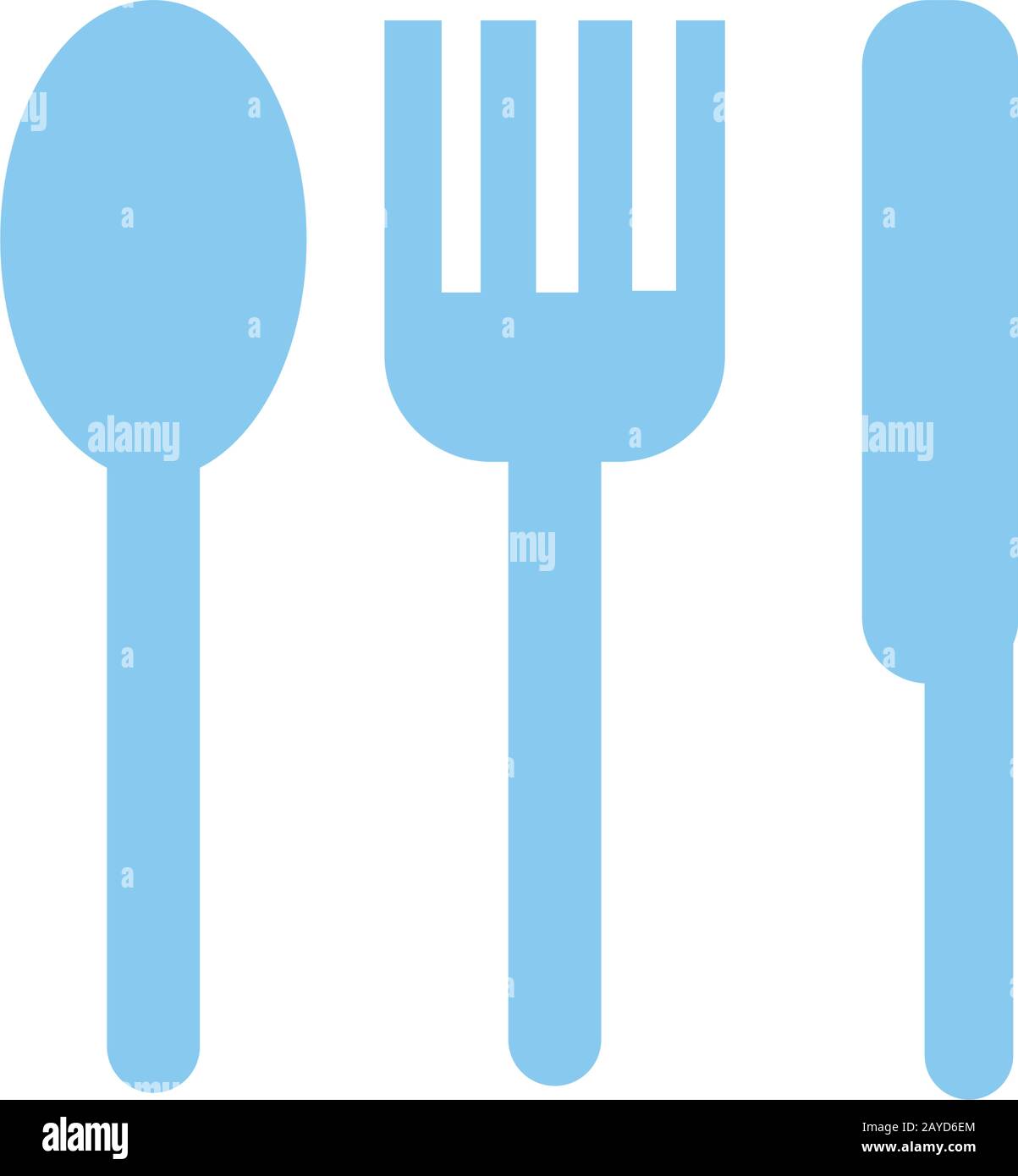 knife with fork and spoon cutleries flat style Stock Vector Image & Art ...