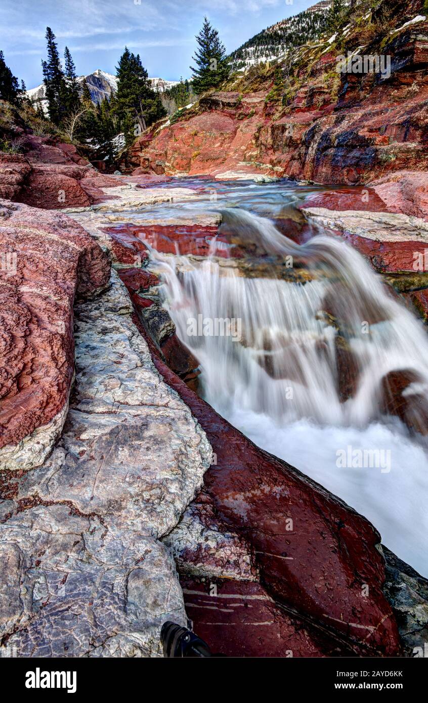 Red Rock Canyon Alberta Stock Photo - Alamy