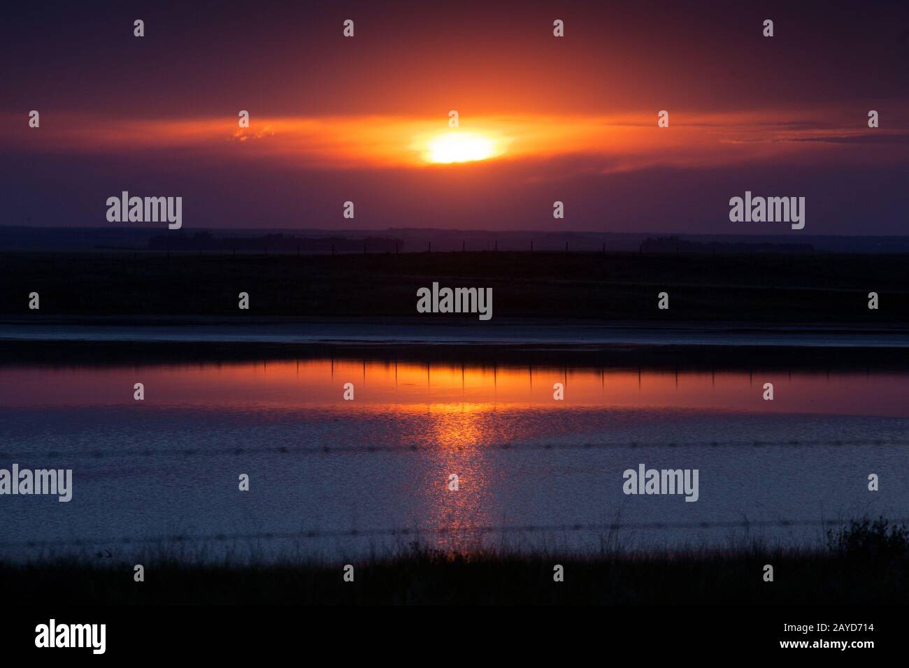 Prairie Sunset Canada Stock Photo - Alamy
