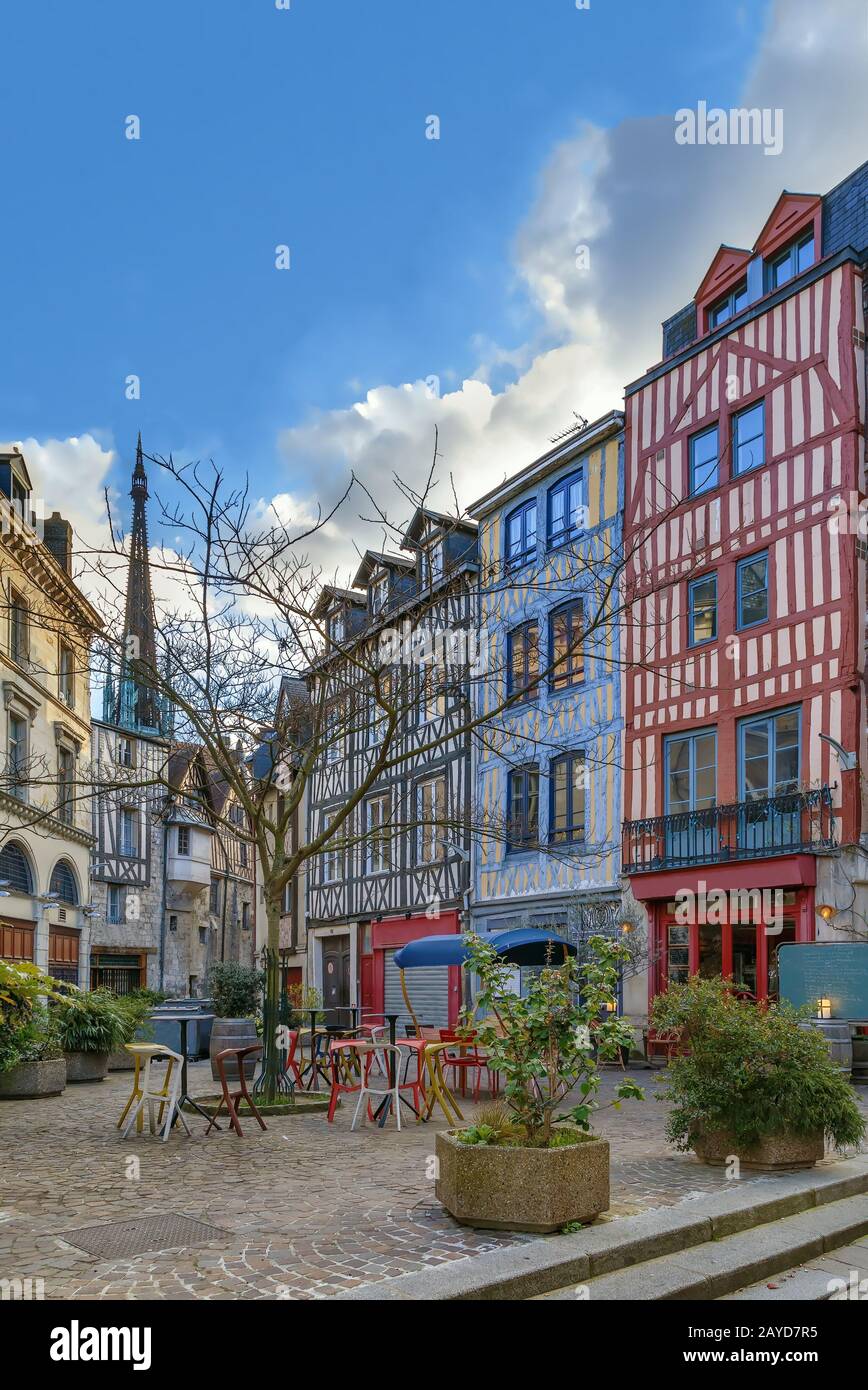 Street in Rouen, France Stock Photo - Alamy