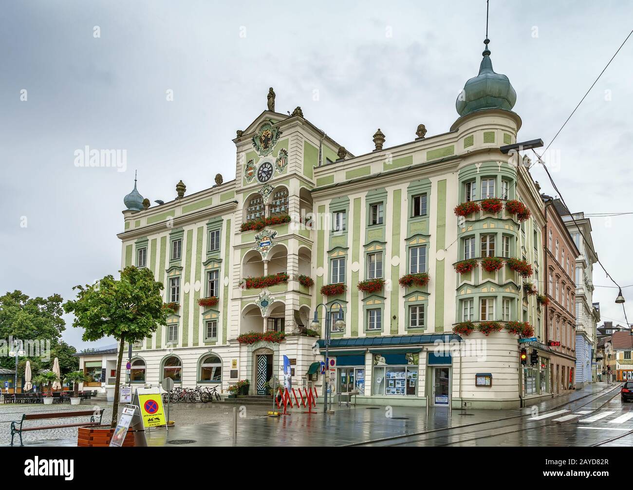 Town hall of Gmunden, Austria Stock Photo - Alamy