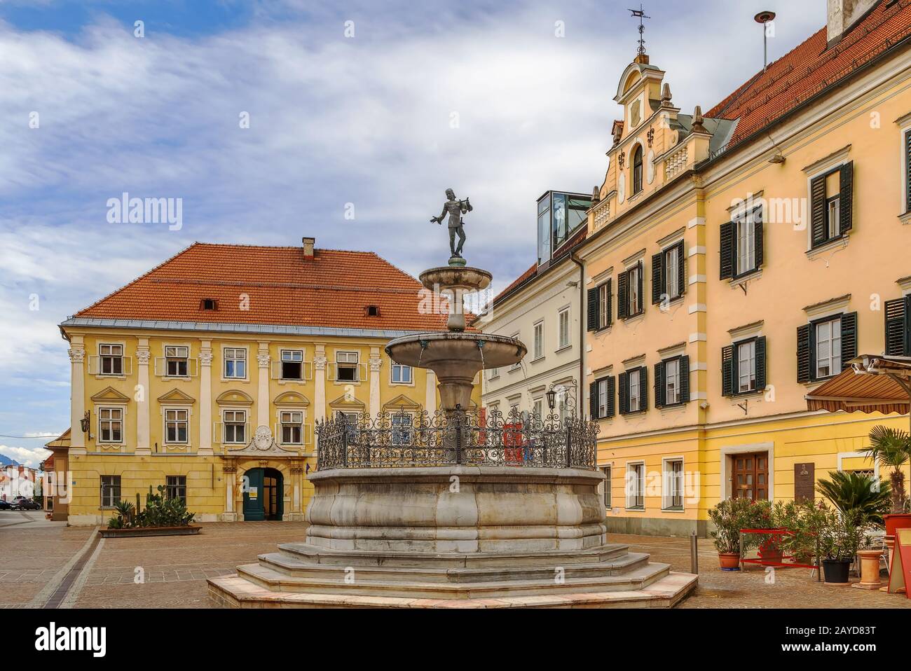 Market square in Sankt Veit an der Glan, Austria Stock Photo - Alamy