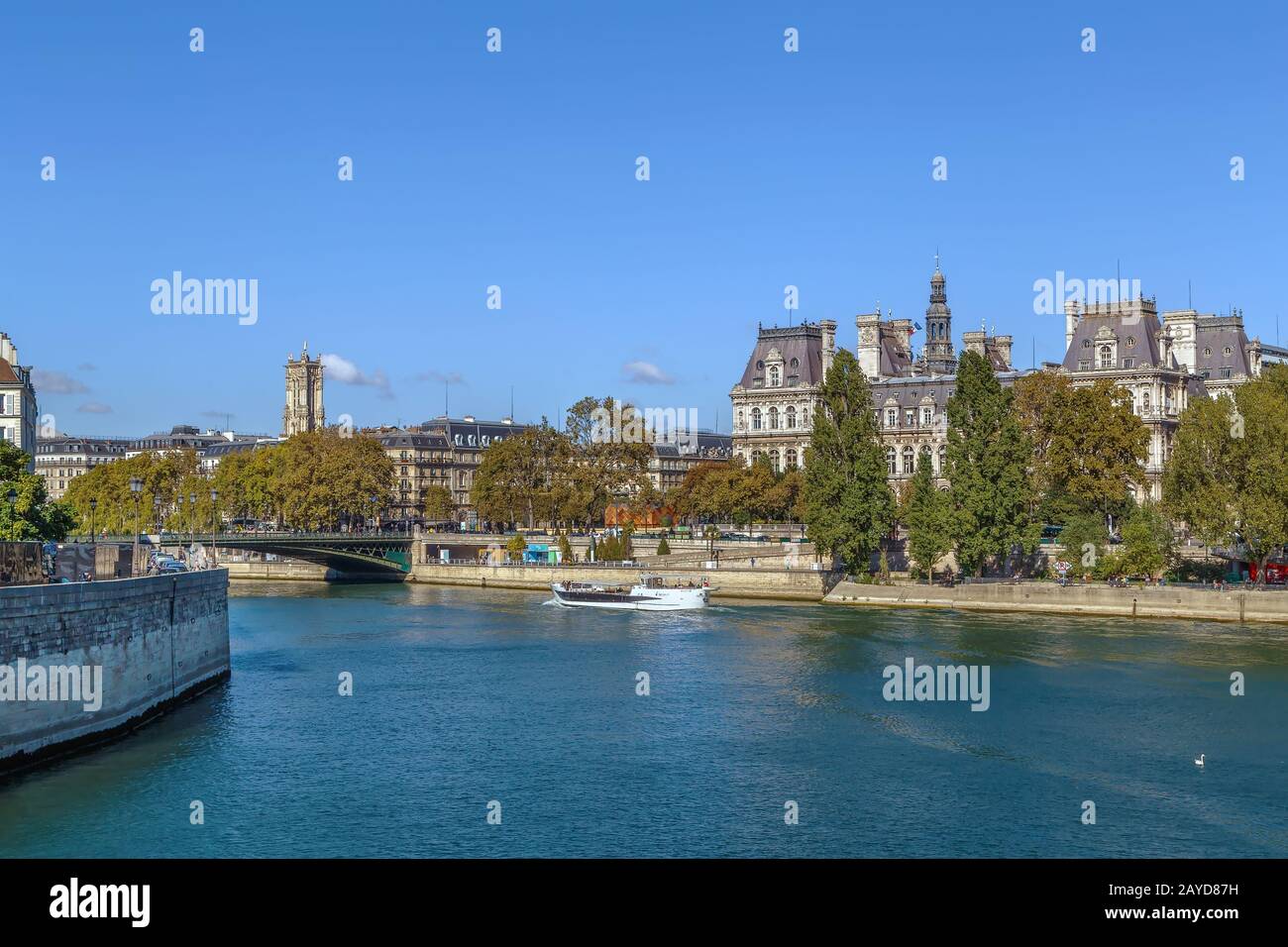 View of Seine river, Paris Stock Photo - Alamy