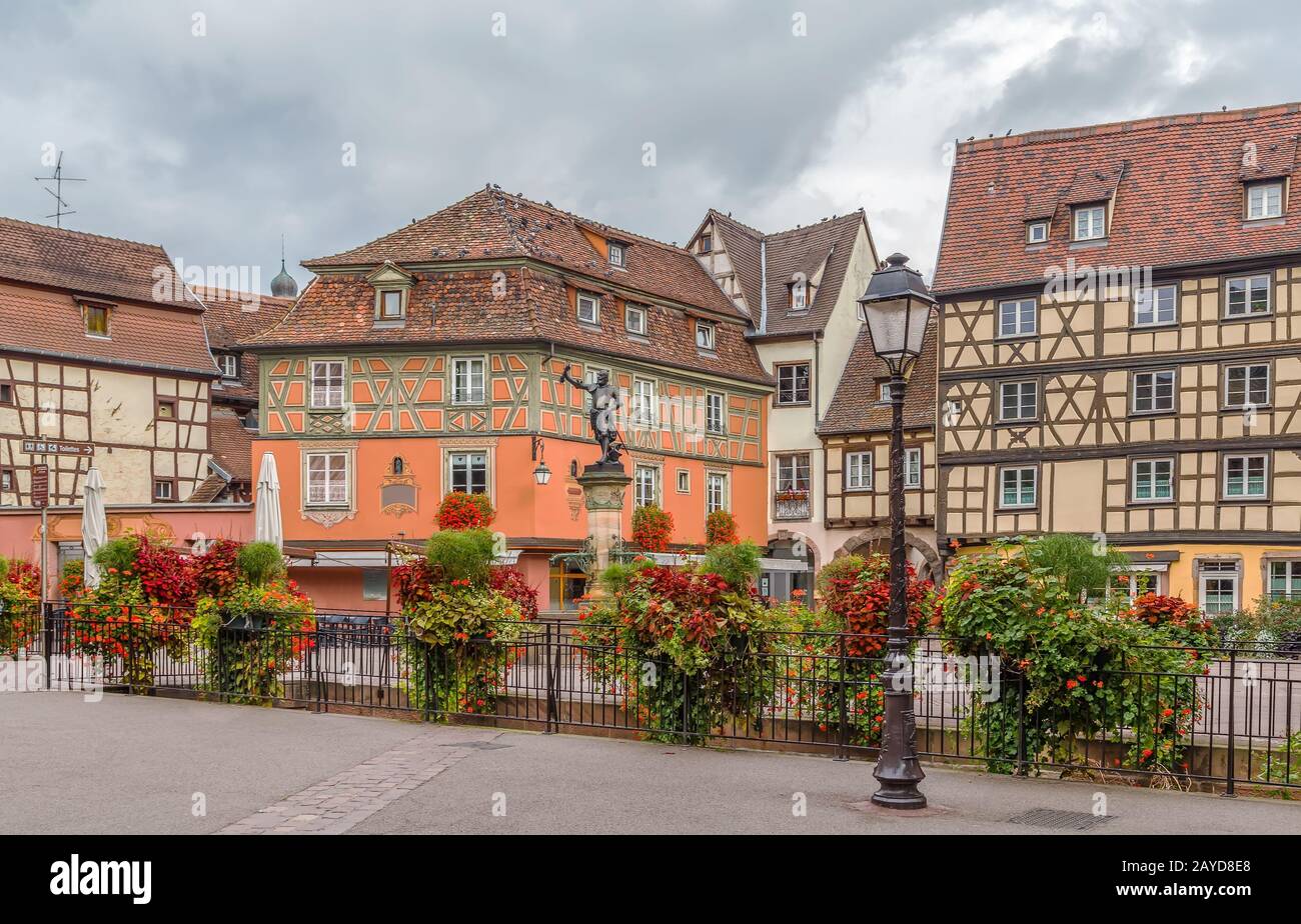 Square in Colmar, France Stock Photo - Alamy