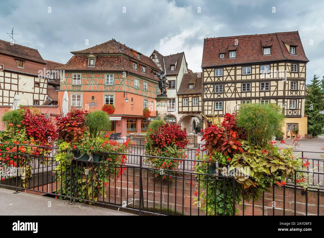 Square in Colmar, France Stock Photo - Alamy