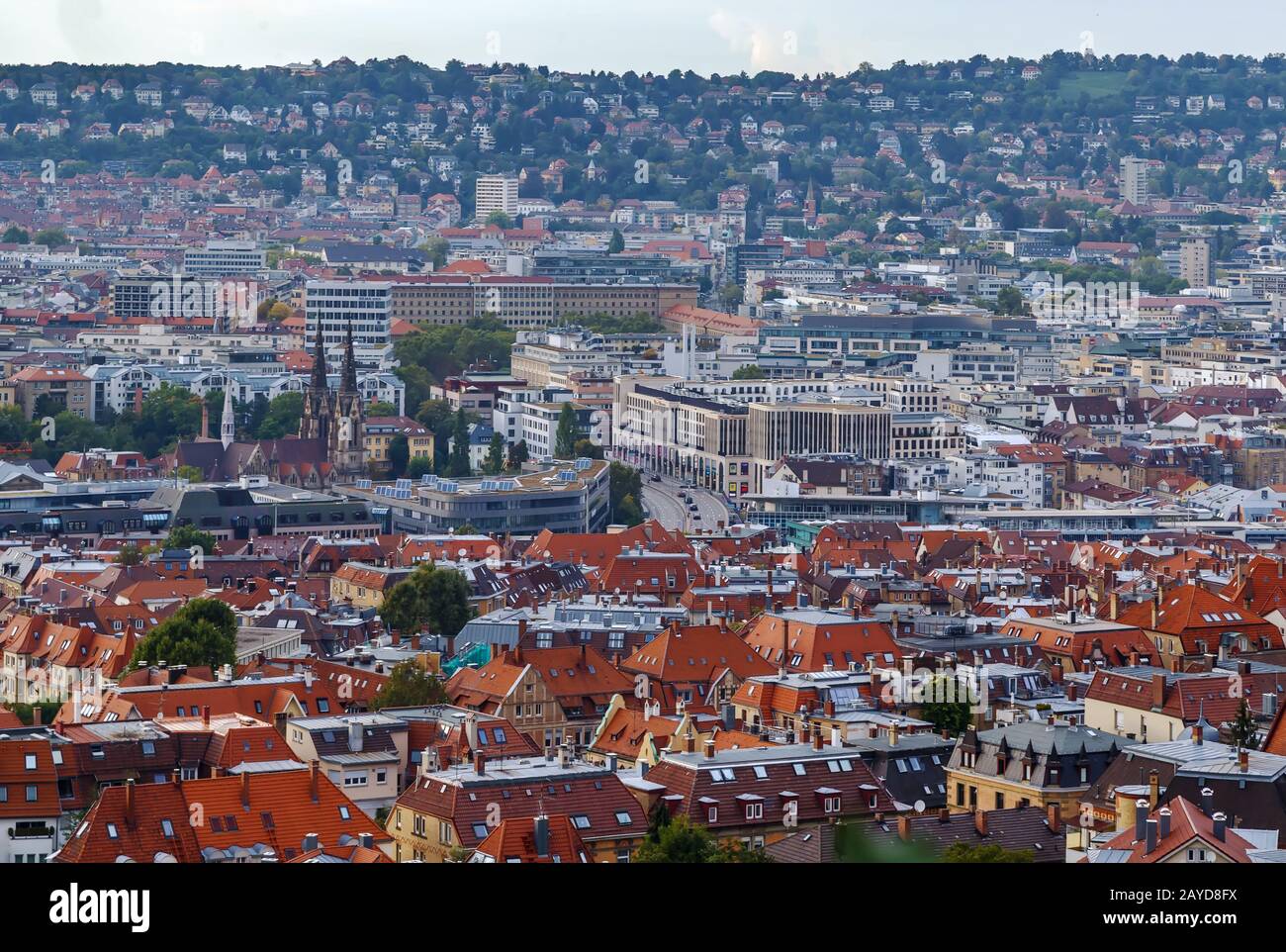View of Stuttgart from hill, Germany Stock Photo - Alamy
