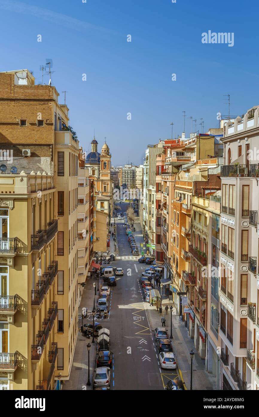 Street in Valencia, Spain Stock Photo - Alamy