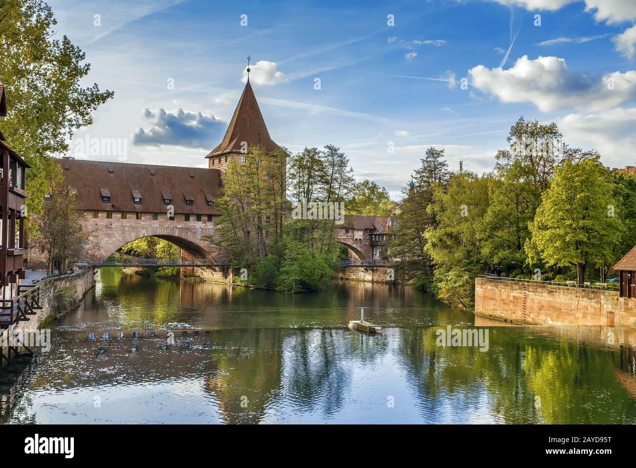 Chain Bridge, Nuremberg, Germany Stock Photo - Alamy