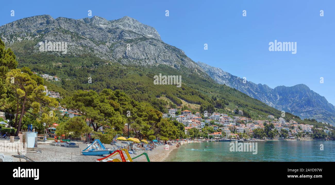 View of Brela, Croatia Stock Photo - Alamy