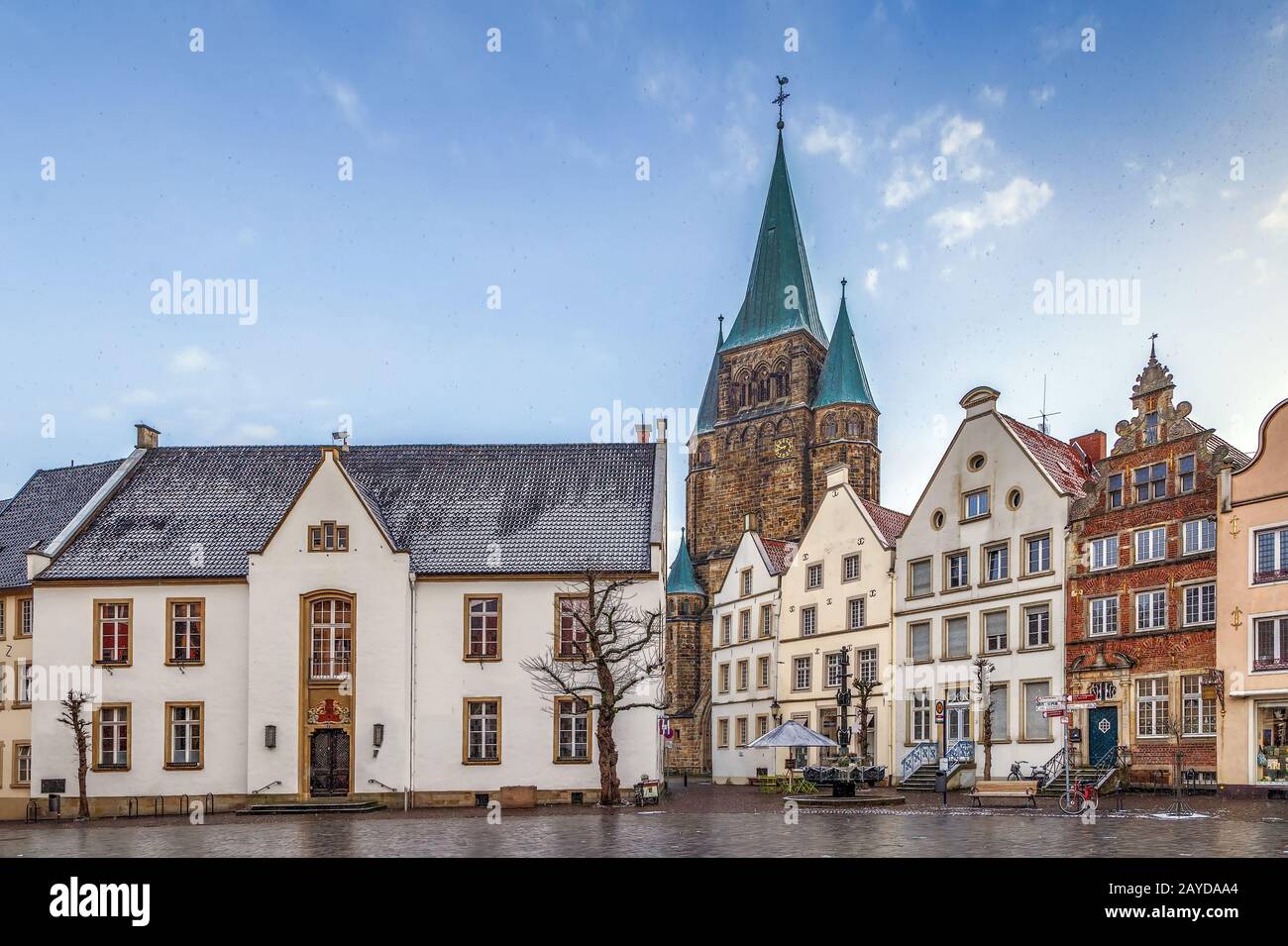 Historical market square, Warendorf, Germany Stock Photo - Alamy