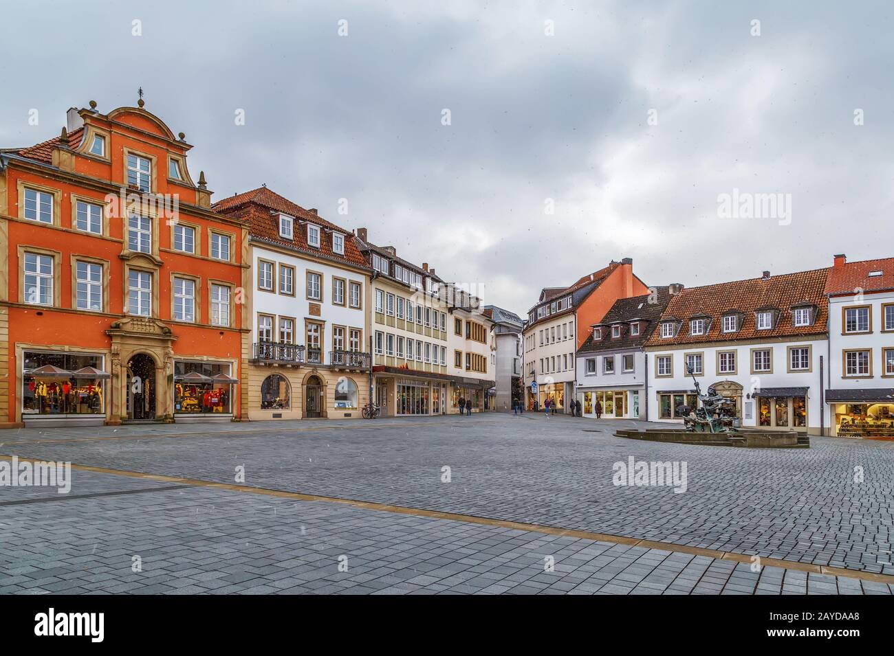 Market square, Paderborn, Germany Stock Photo - Alamy