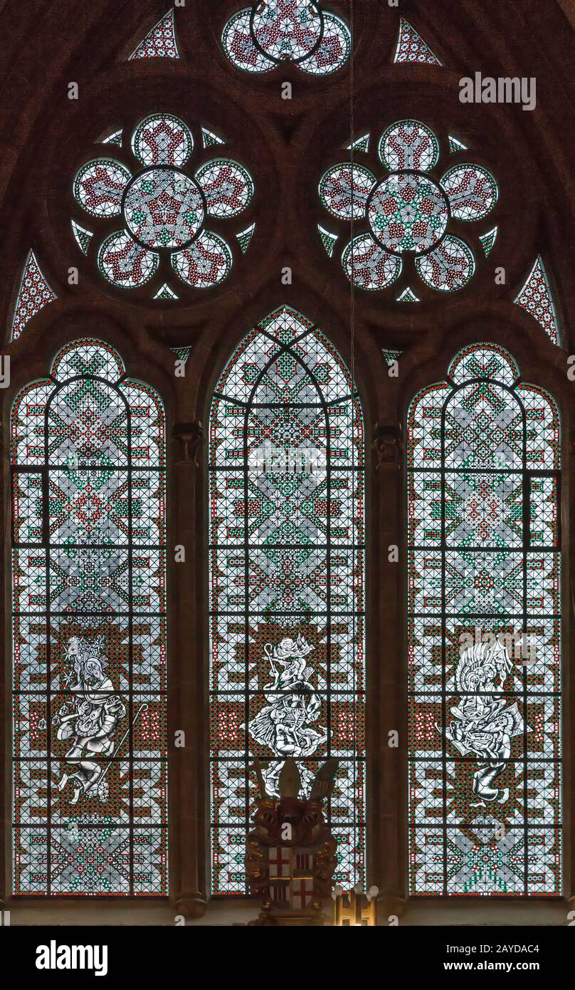 Stained glass window, Germany Stock Photo - Alamy