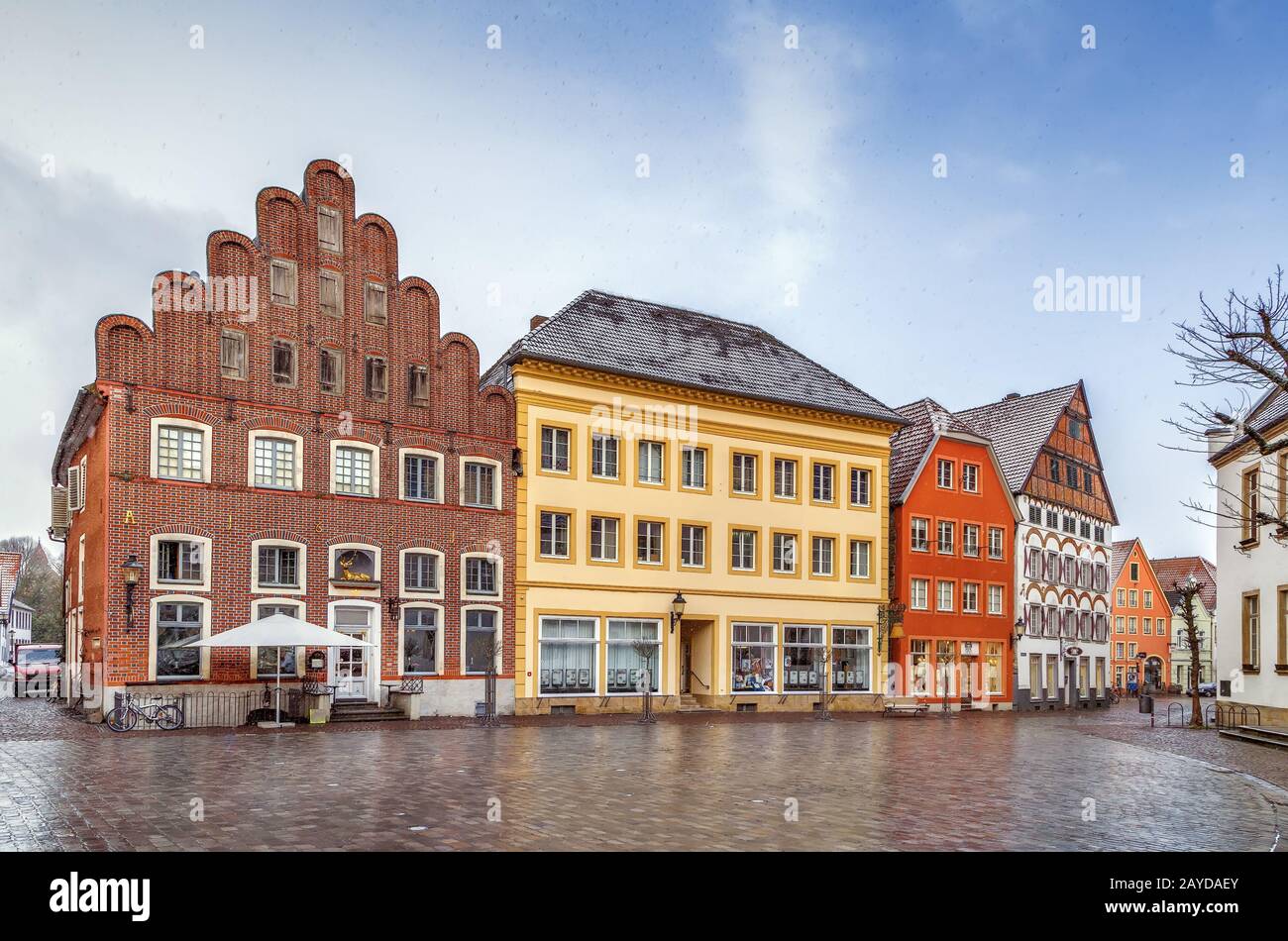Historical market square, Warendorf, Germany Stock Photo - Alamy