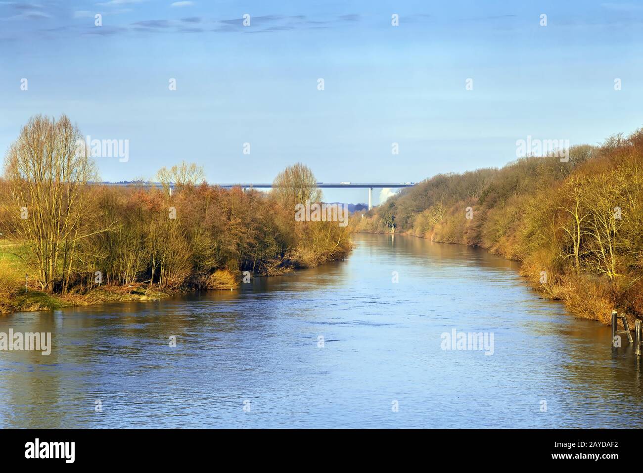View of river ruhr with tree hi-res stock photography and images - Alamy