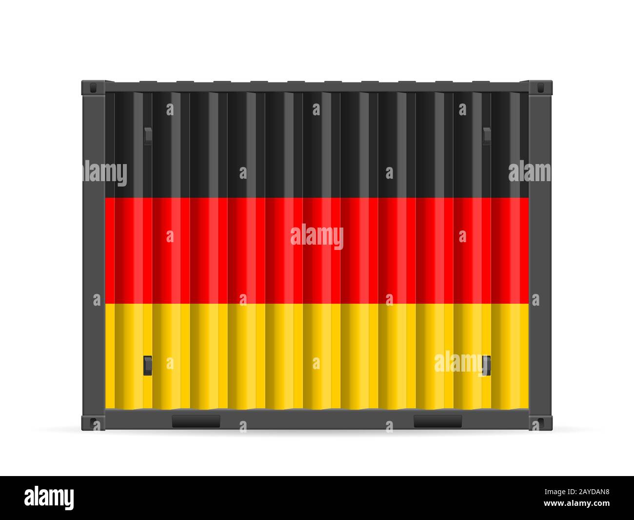 Cargo container Germany flag on a white background. Vector illustration ...