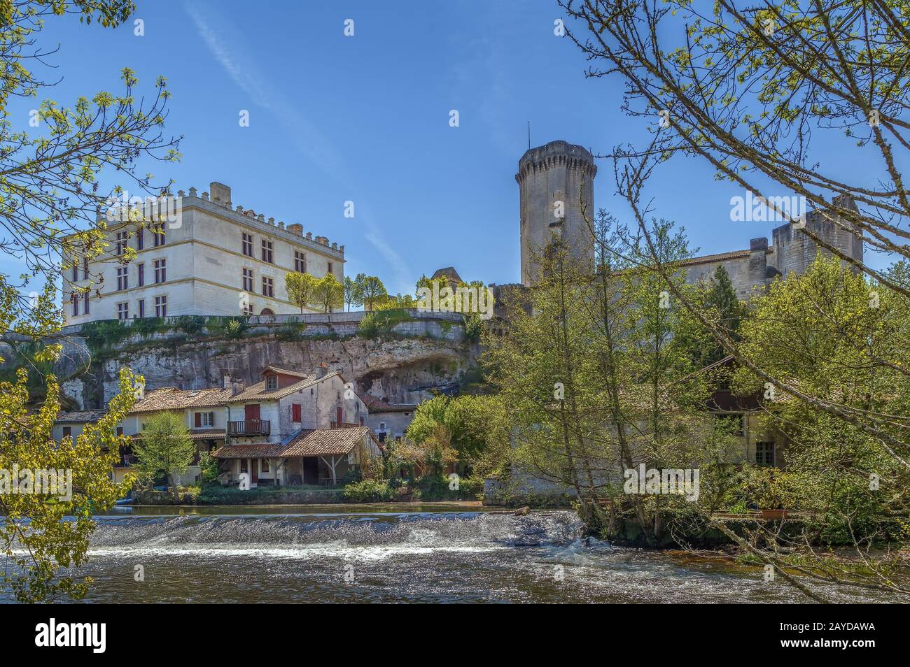 Chateau de Bourdeilles, Francev Stock Photo - Alamy