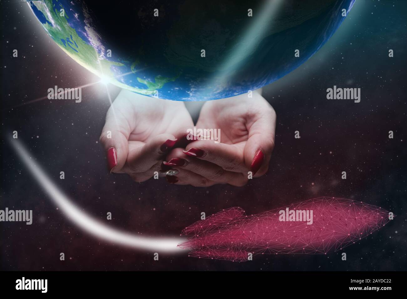 The whole world in your hands hi-res stock photography and images - Alamy