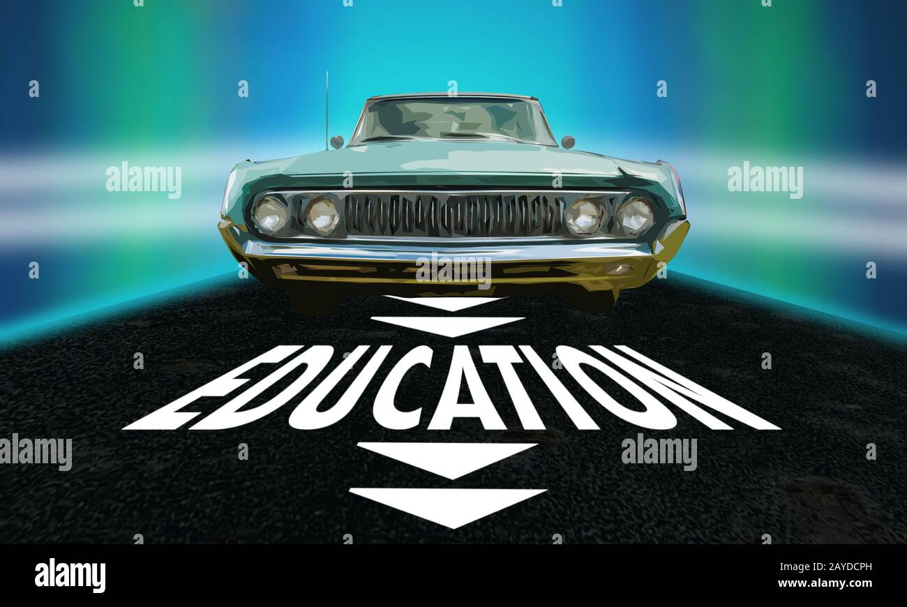 Street Sign to Education Stock Photo - Alamy