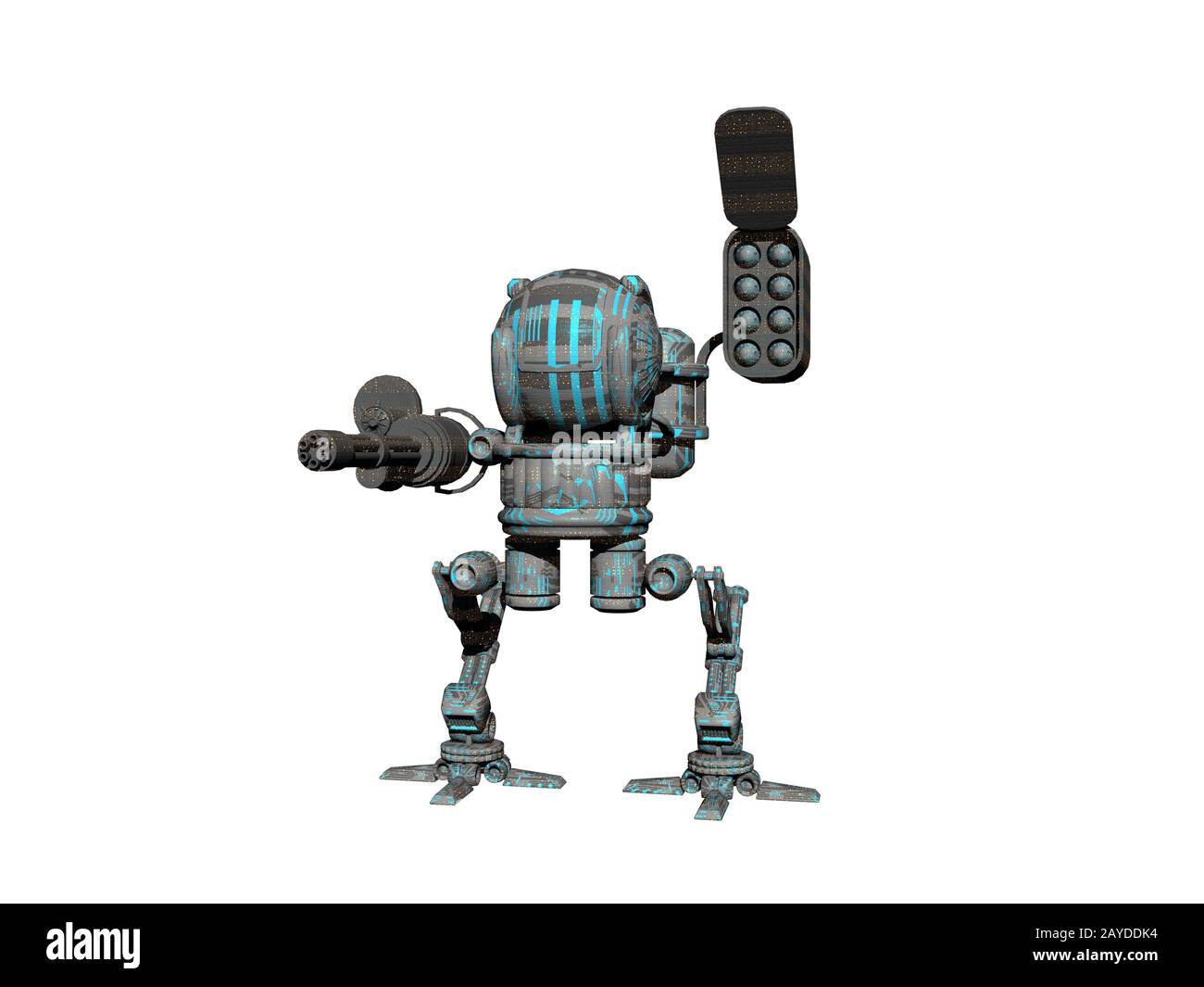 Robot with machine gun Stock Photo - Alamy