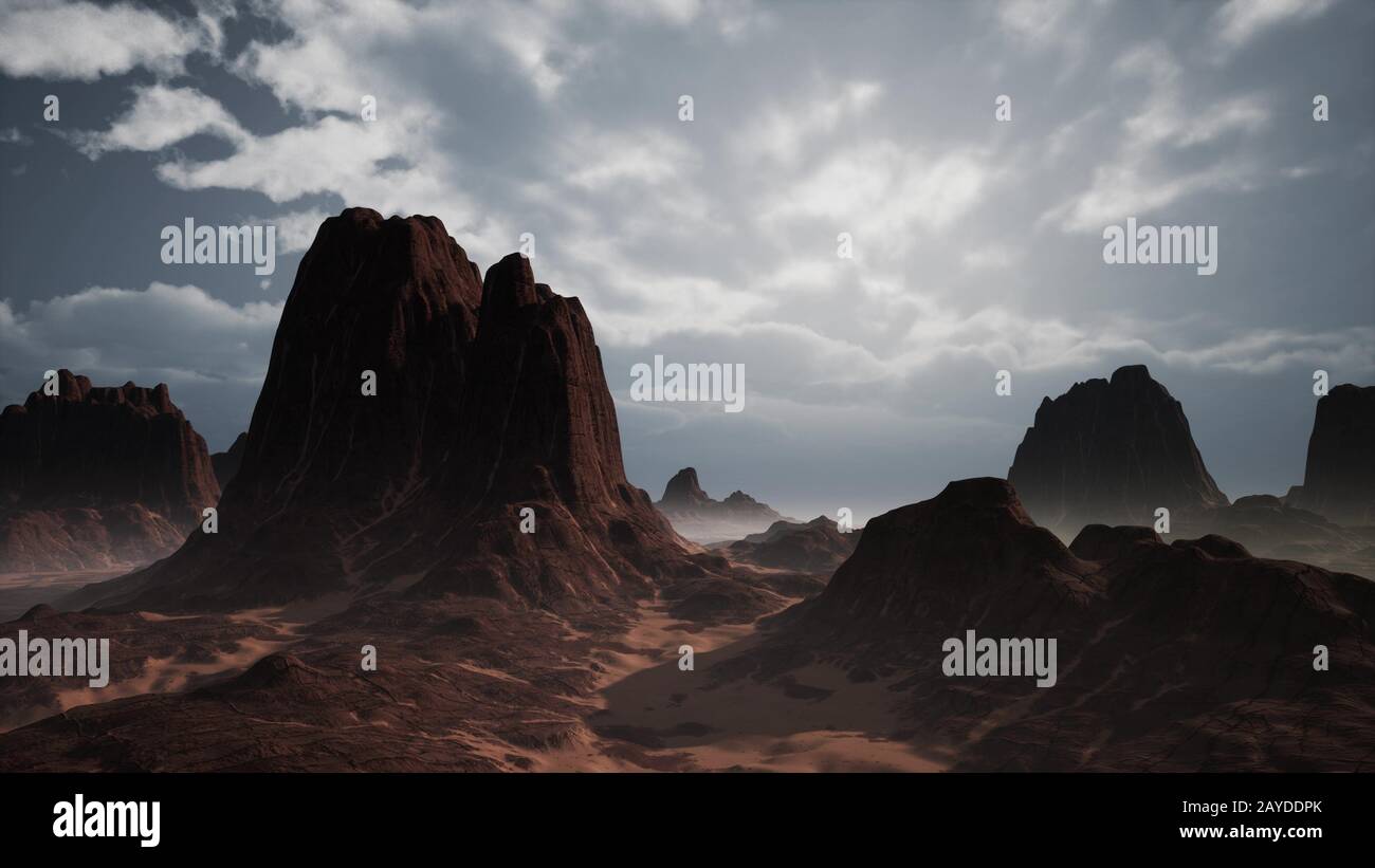 Rocky Desert Landscape Stock Photo - Alamy