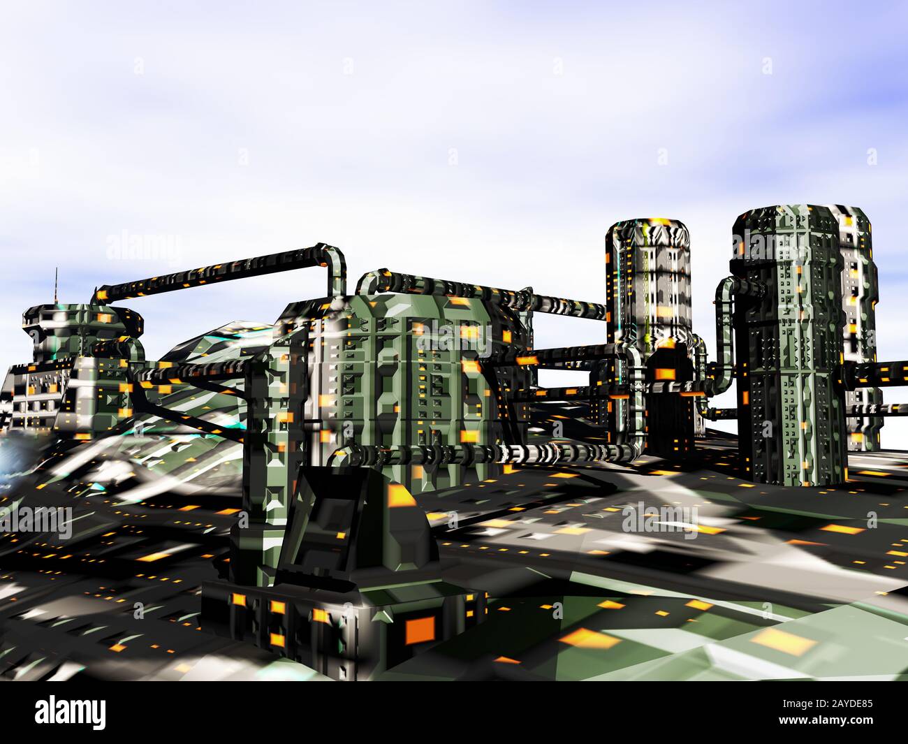 futuristic factory with pipelines Stock Photo - Alamy futuristic factory with pipelines Stock Photo - Alamy