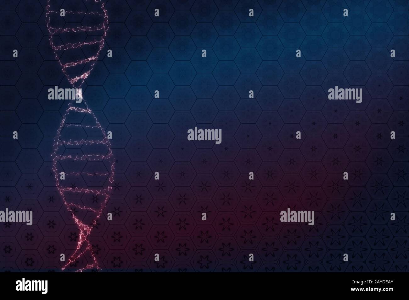 White DNA molecula and abstract background. Mixed Media Stock Photo - Alamy