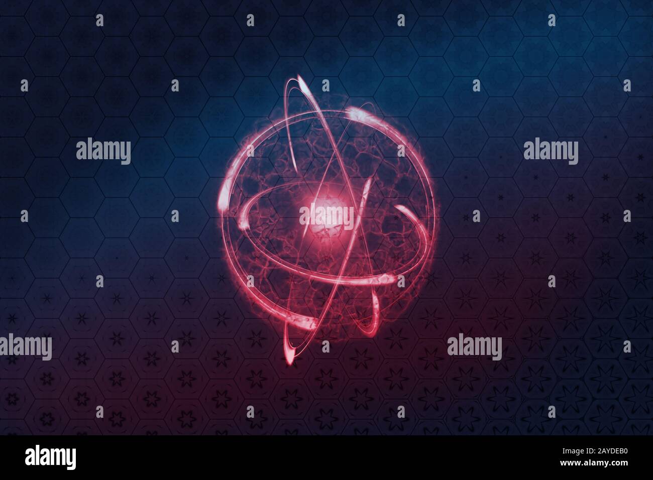 Atom molecule as concept for science Stock Photo - Alamy