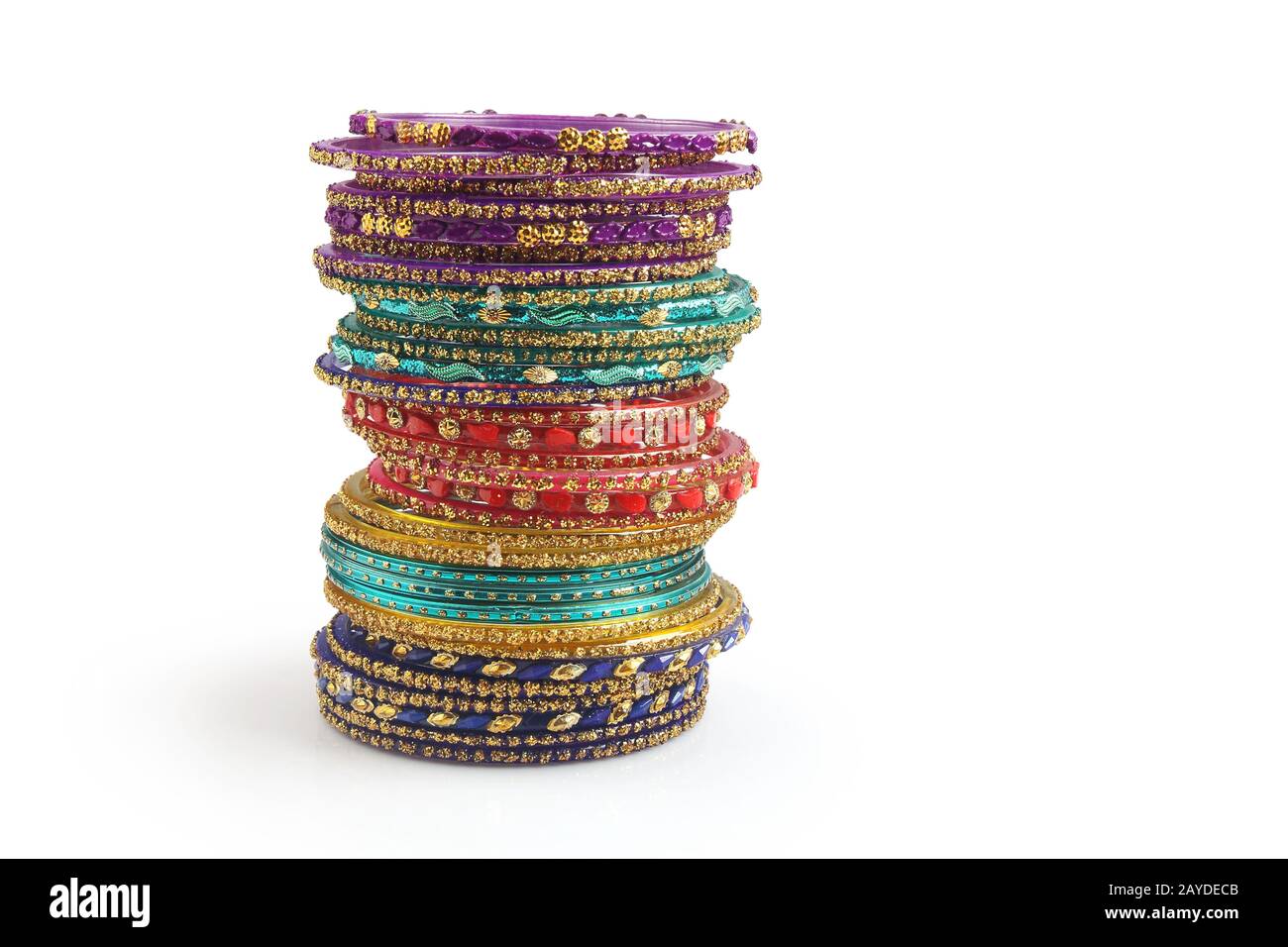 Indian traditional colorful glass bangles with unique design Stock ...