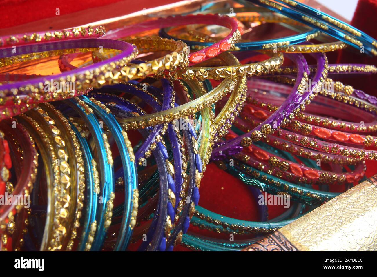 Indian traditional colorful glass bangles with unique design Stock ...