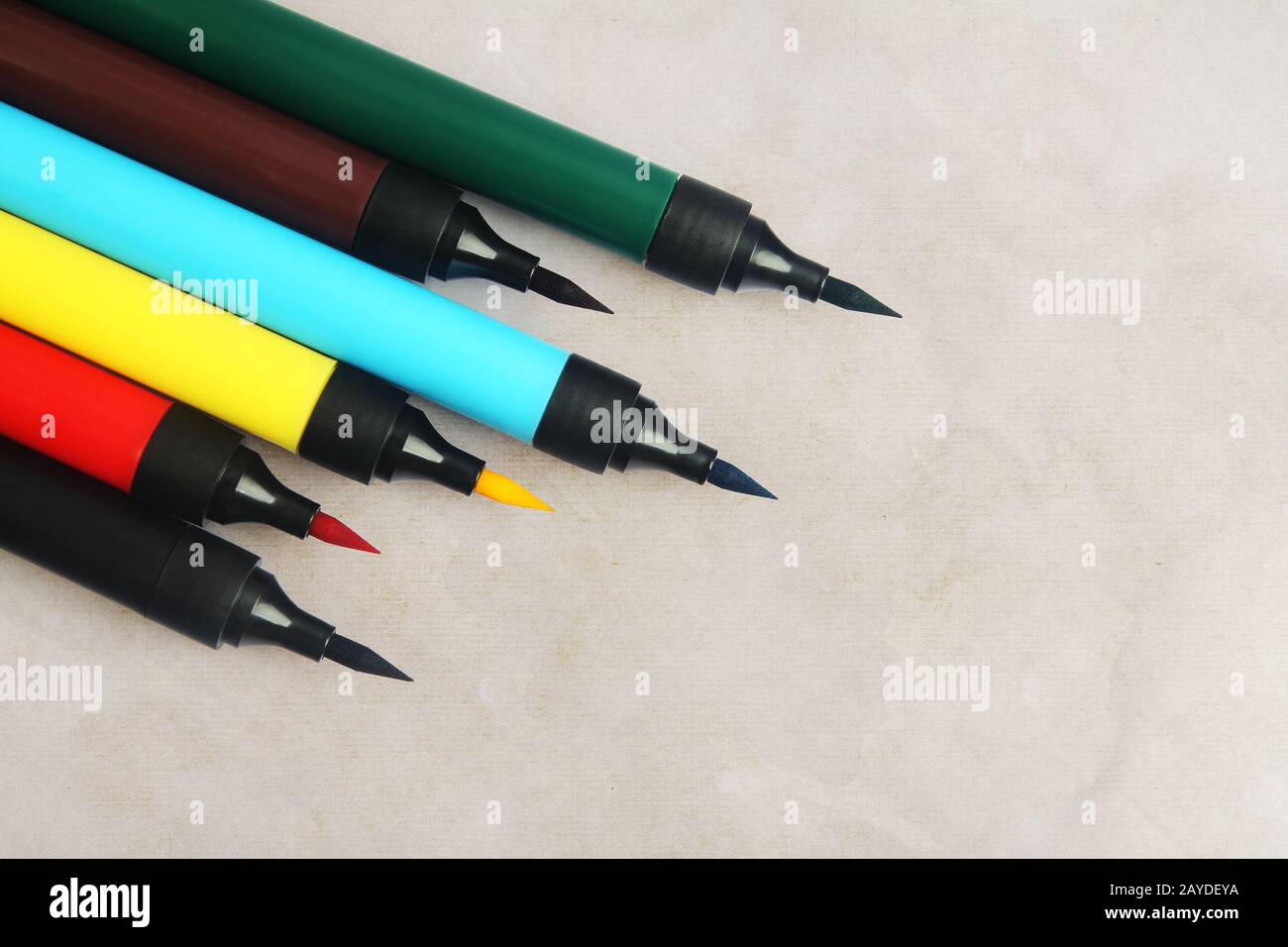 Multi-colored drawing sketch pen Stock Photo - Alamy