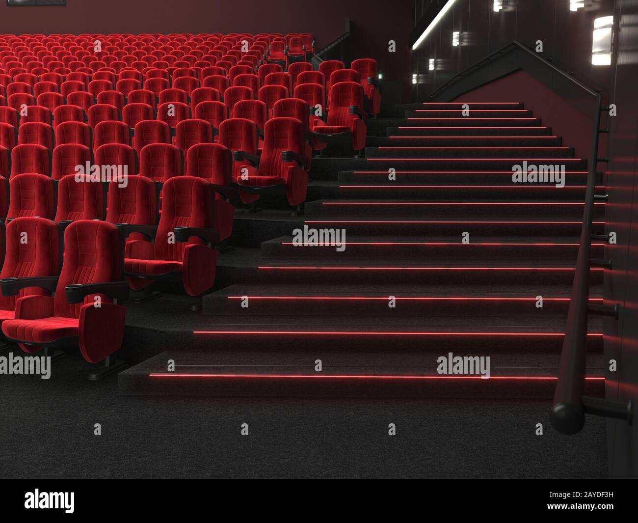 3D rendering modern cinema Stock Photo - Alamy