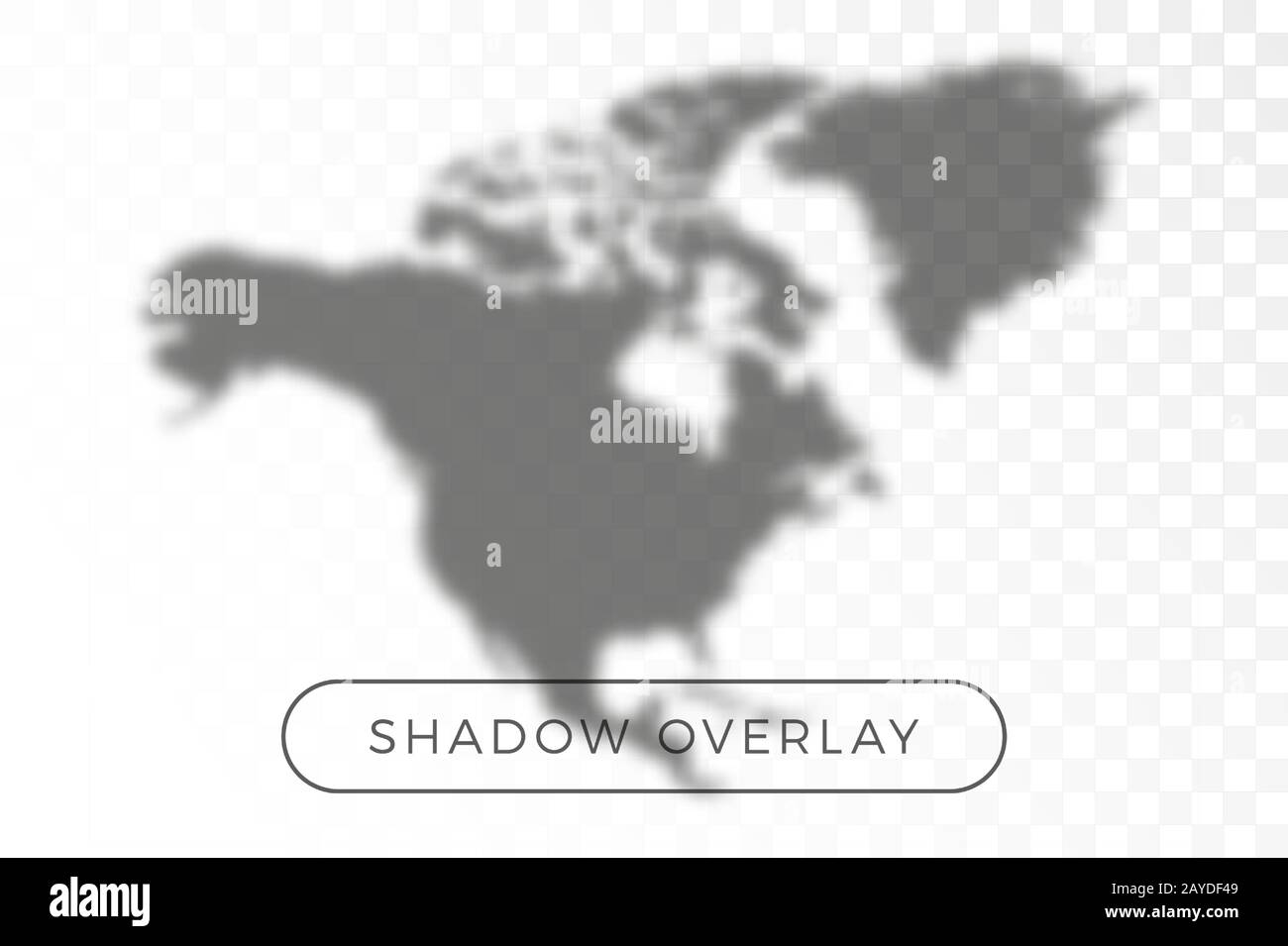 North America World map shadow realistic grey decorative background ...