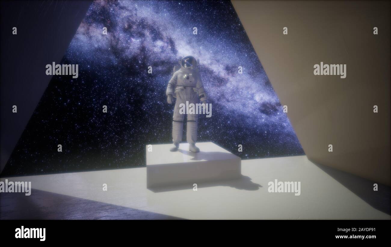 astronaut on space base in deep space Stock Photo - Alamy
