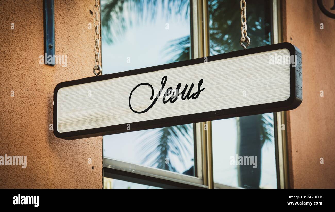 Street Sign to Jesus Stock Photo - Alamy