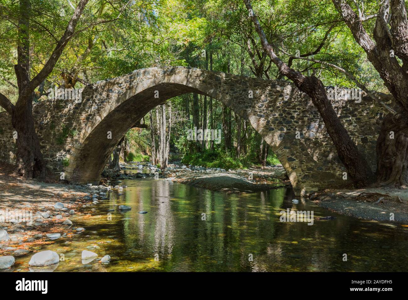 Kelefos medieval bridge in Cyprus Stock Photo - Alamy