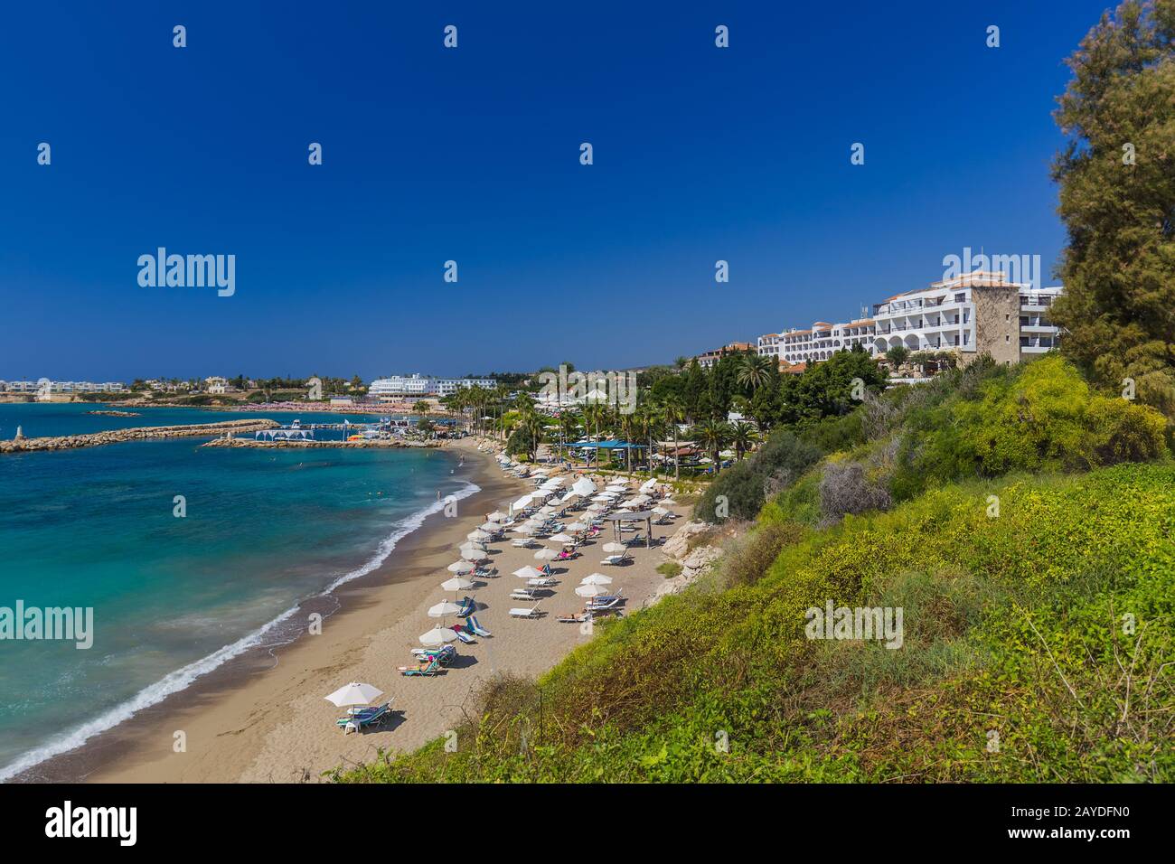 Coral beach in Paphos Cyprus Stock Photo - Alamy