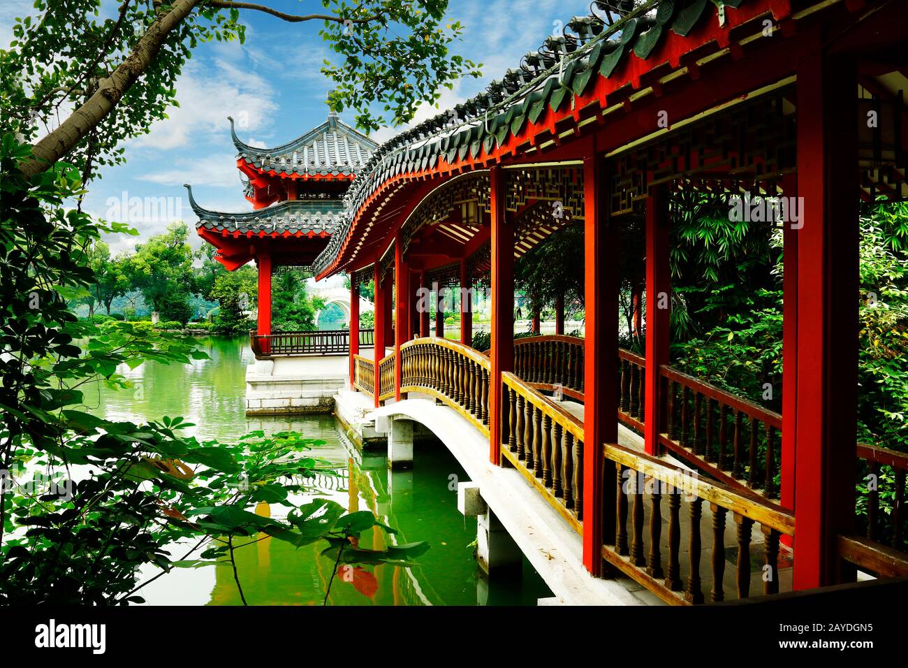 Old traditional chinese pavillon in Guilin,China Stock Photo - Alamy