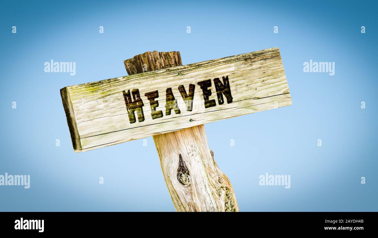 Street Sign to Heaven Stock Photo - Alamy