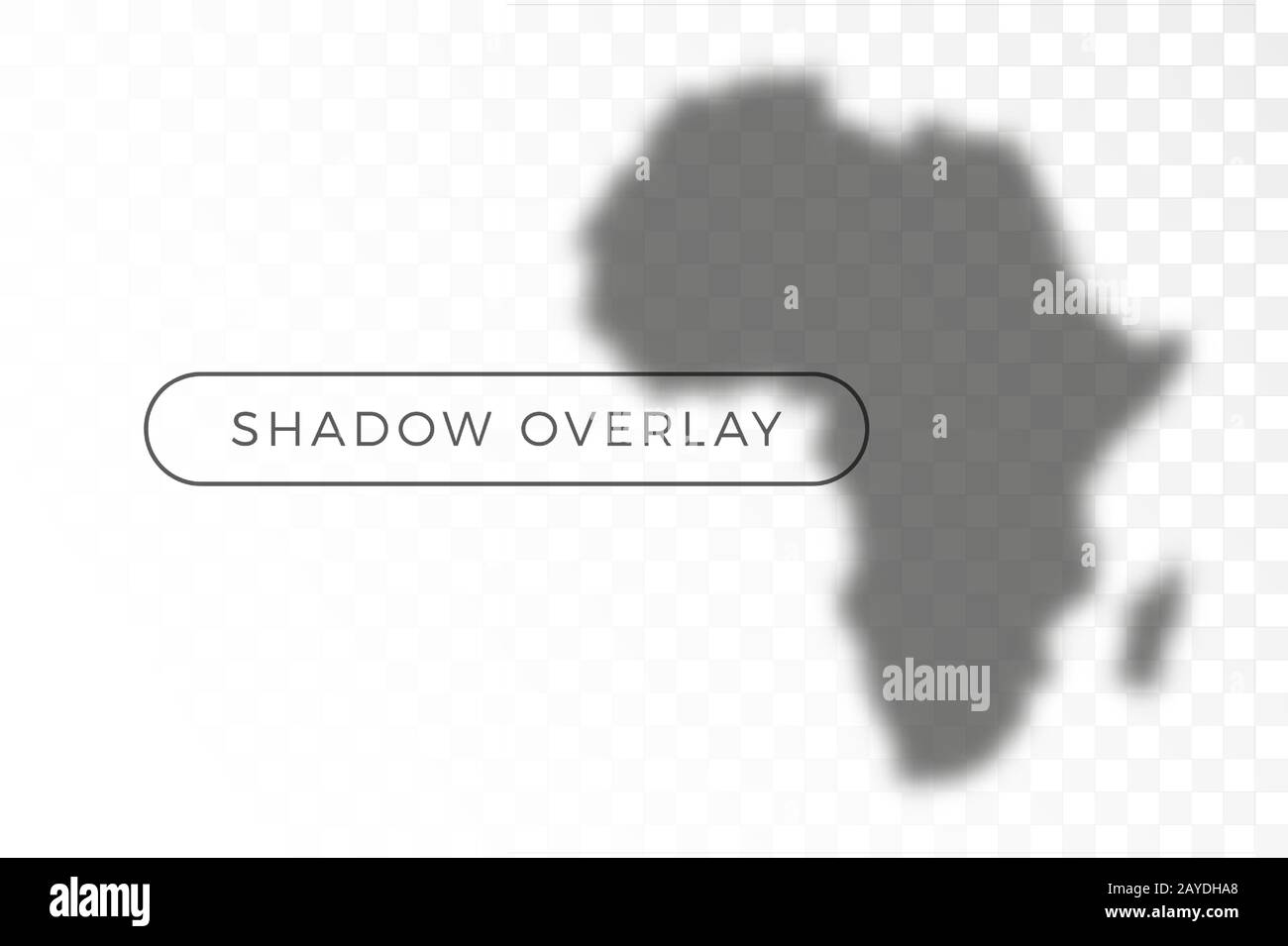africa World map shadow realistic grey decorative background vector ...