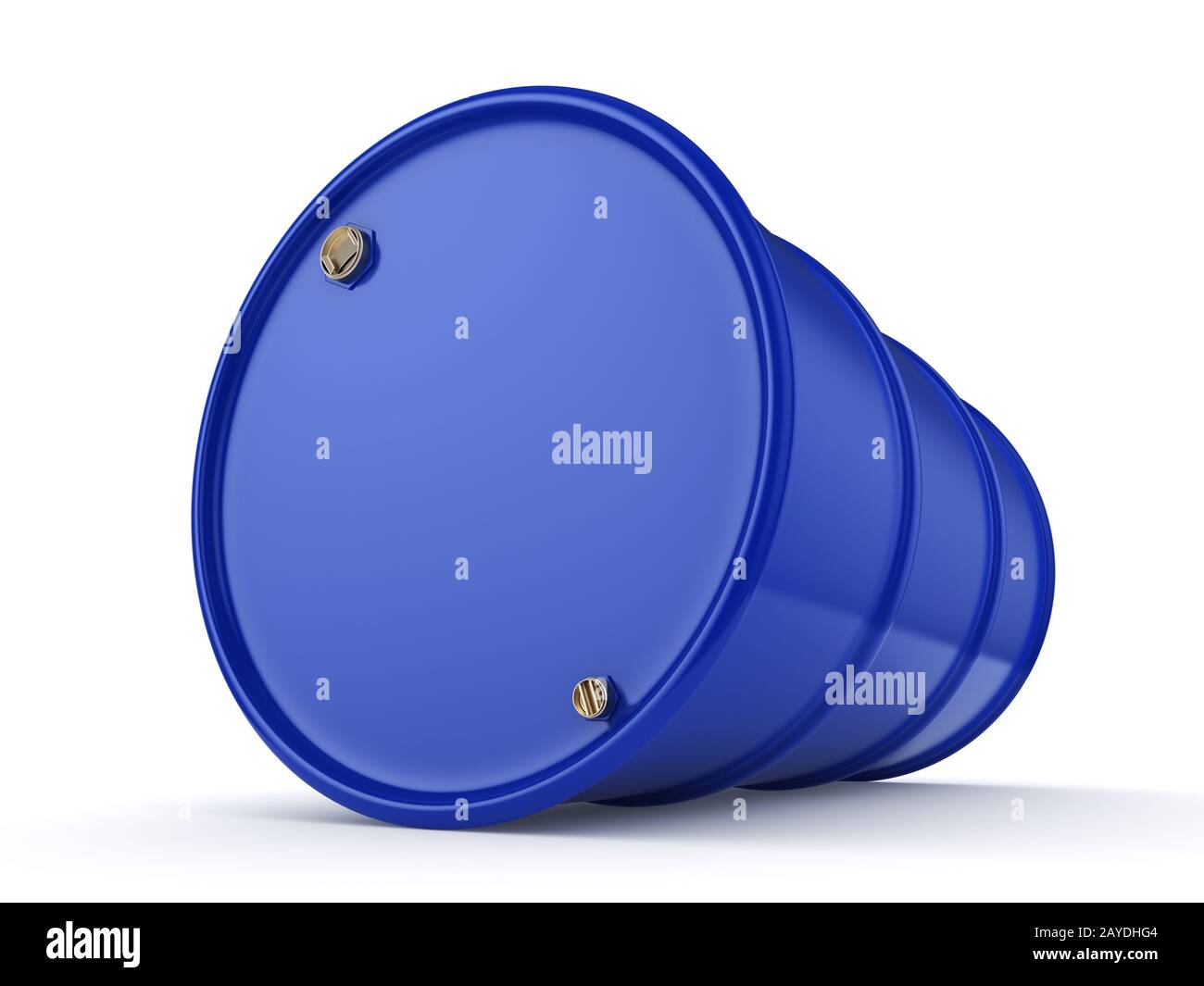 3D rendering blue barrel Stock Photo - Alamy