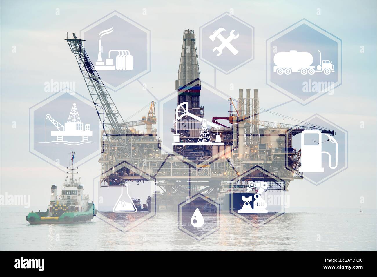 Concept of automation in oil and gas industry Stock Photo - Alamy