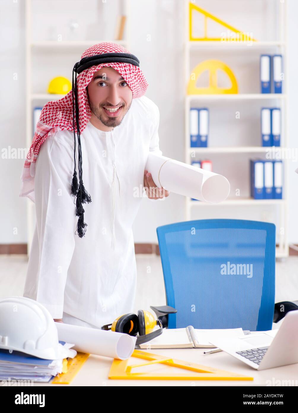 Arab engineer working on new project Stock Photo - Alamy