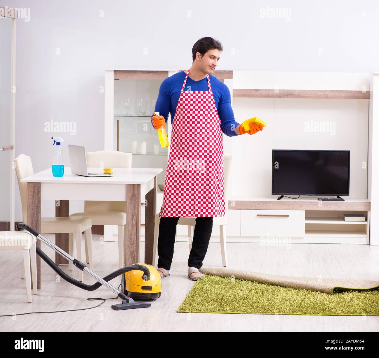 Houseman housekeeping cleaning vacuum cleaner hi-res stock photography ...