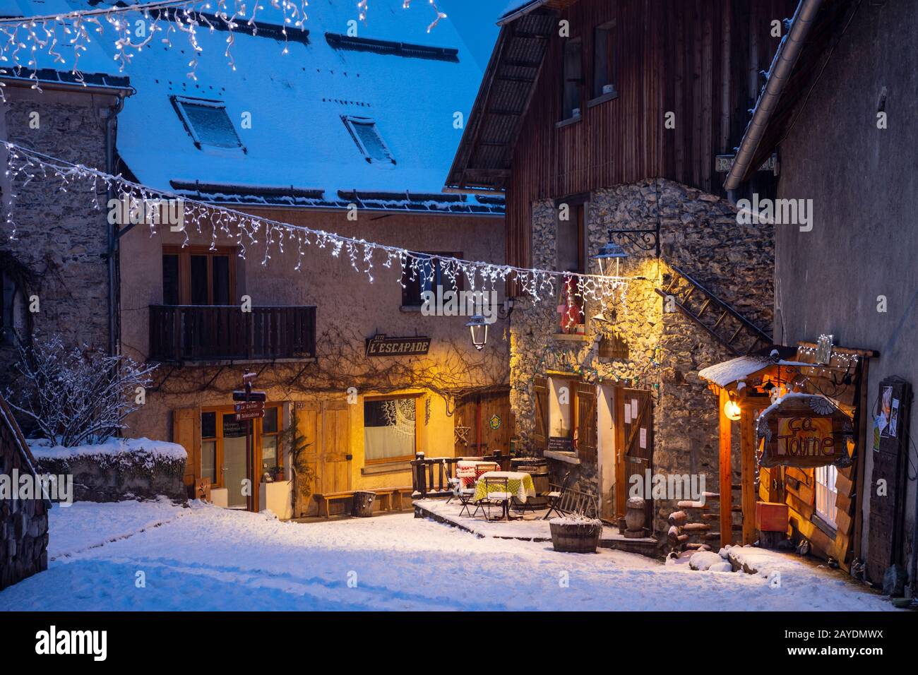VENOSC, FRANCE - 17th JANUARY 2020; Venosc is an old mountain village ...