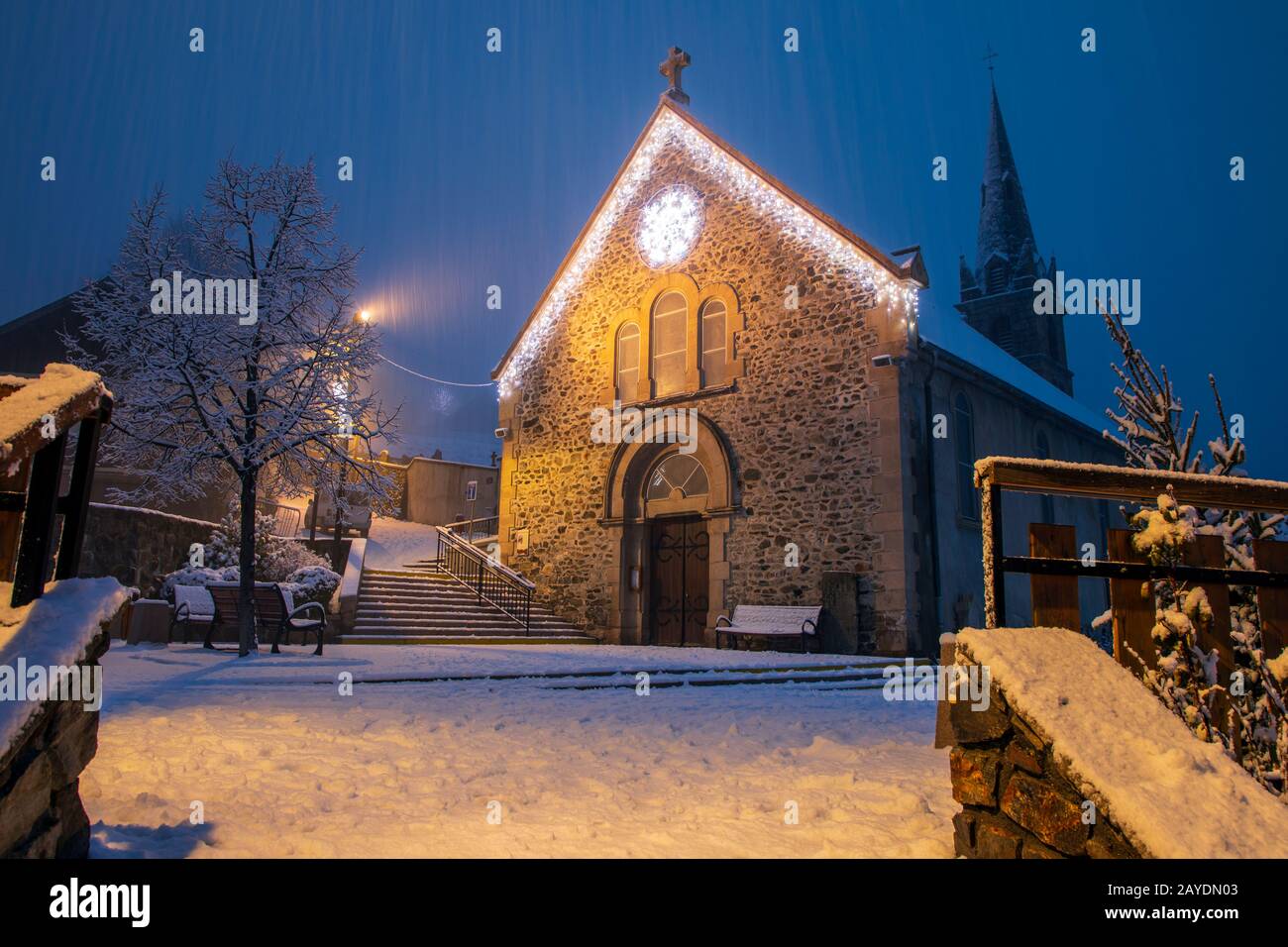 VENOSC, FRANCE - 17th JANUARY 2020; Venosc is an old mountain village ...